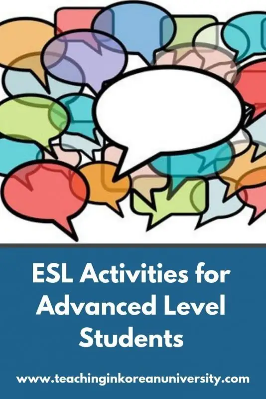 Advanced ESL Activities Adults Speaking Listening More