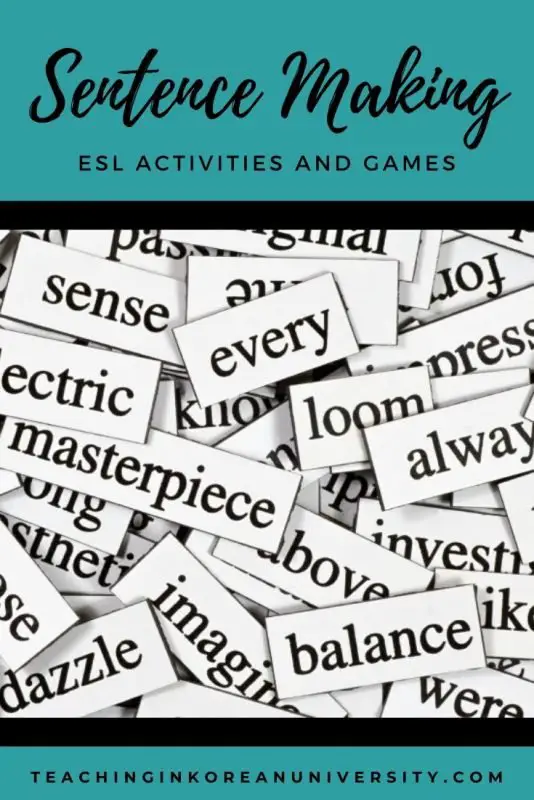 ESL Sentence Structure Activities Games Sentence Making Ideas ESL Sentence Structure Activities Games Sentence Making Ideas